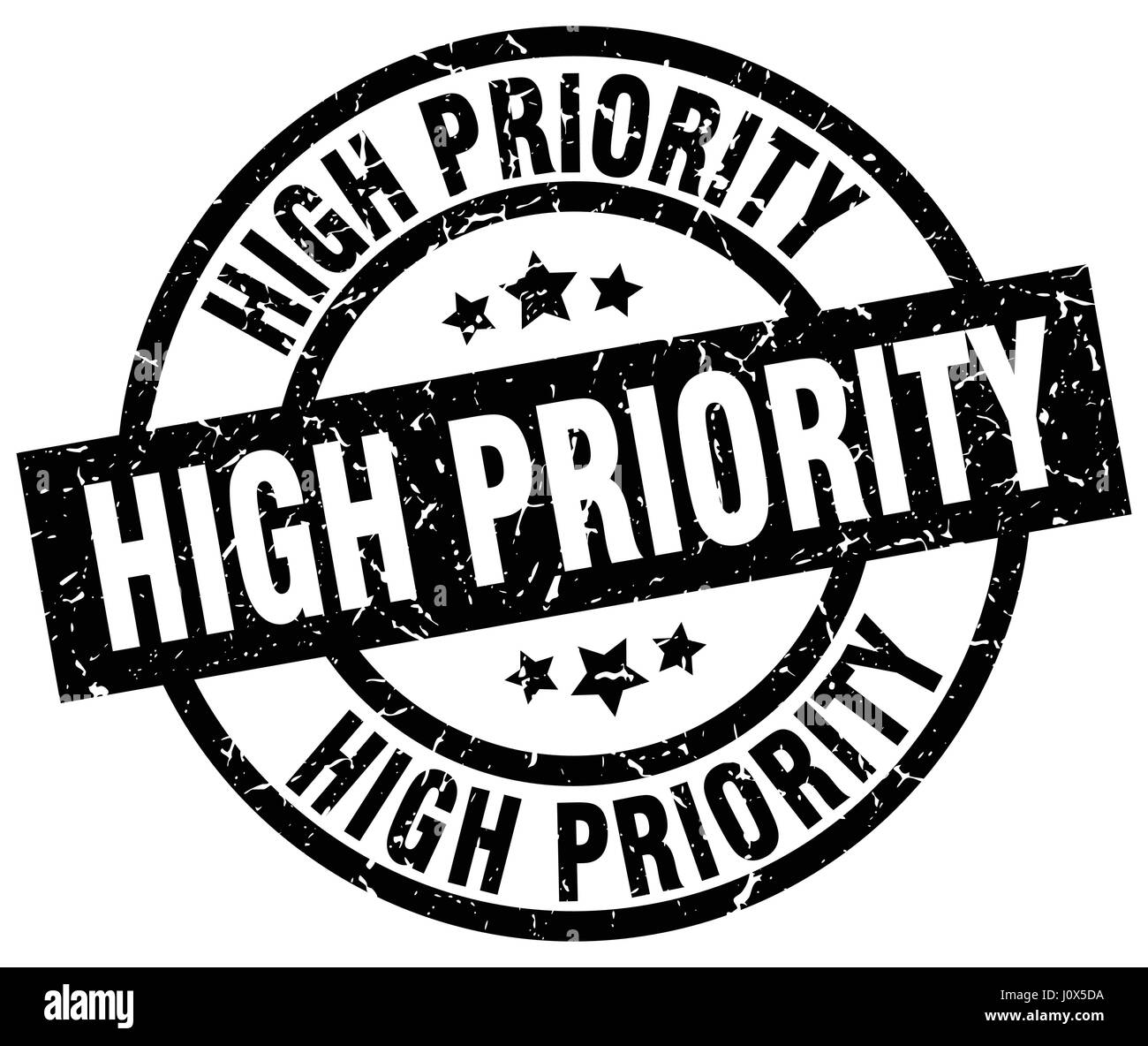 high priority round grunge black stamp Stock Vector Image & Art - Alamy
