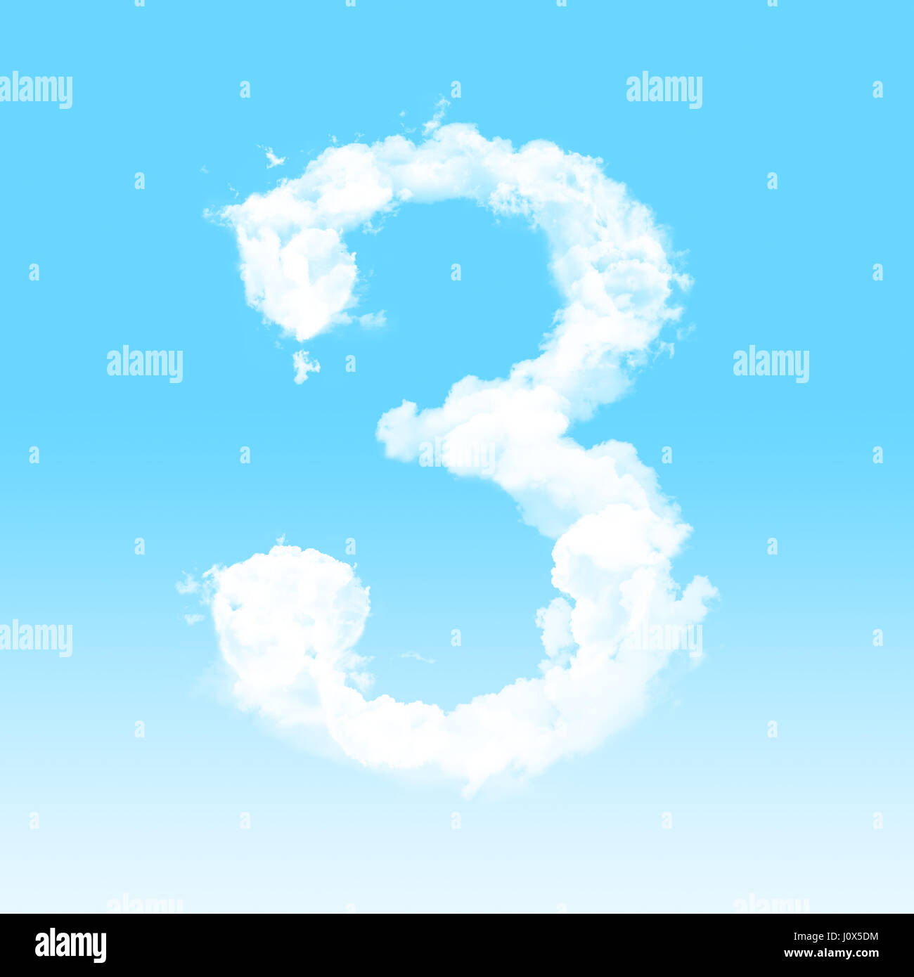 Number cloud alphabet font at sky background Stock Photo - Alamy