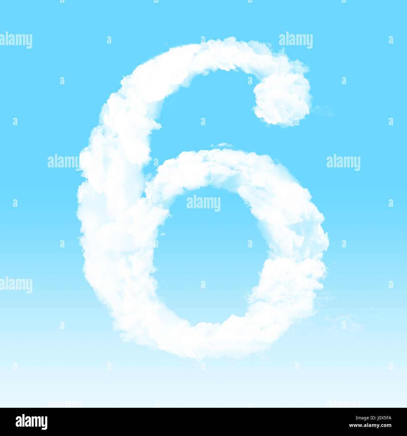 Number cloud alphabet font at sky background Stock Photo - Alamy