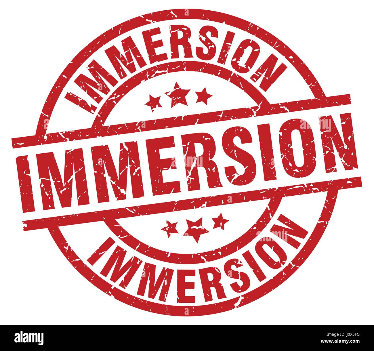 immersion round red grunge stamp Stock Vector Image & Art - Alamy