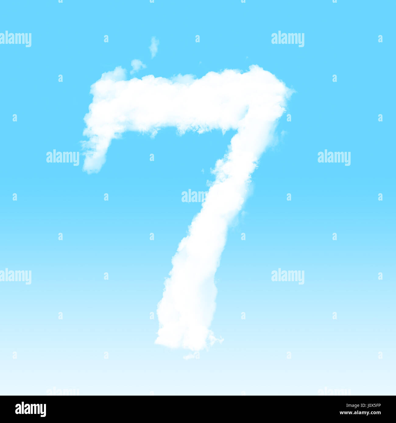 Number cloud alphabet font at sky background Stock Photo - Alamy
