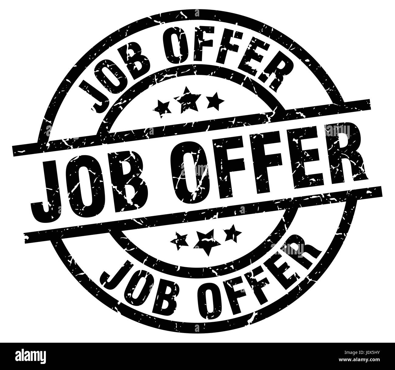 Job offer stamp sign seal Black and White Stock Photos & Images - Alamy