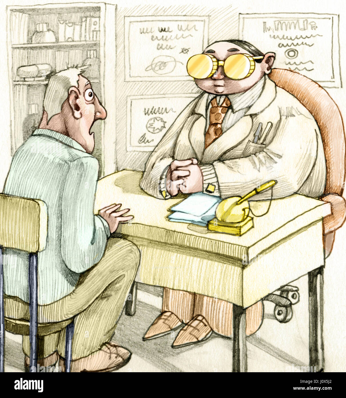 Doctor patient cartoon hi-res stock photography and images - Alamy