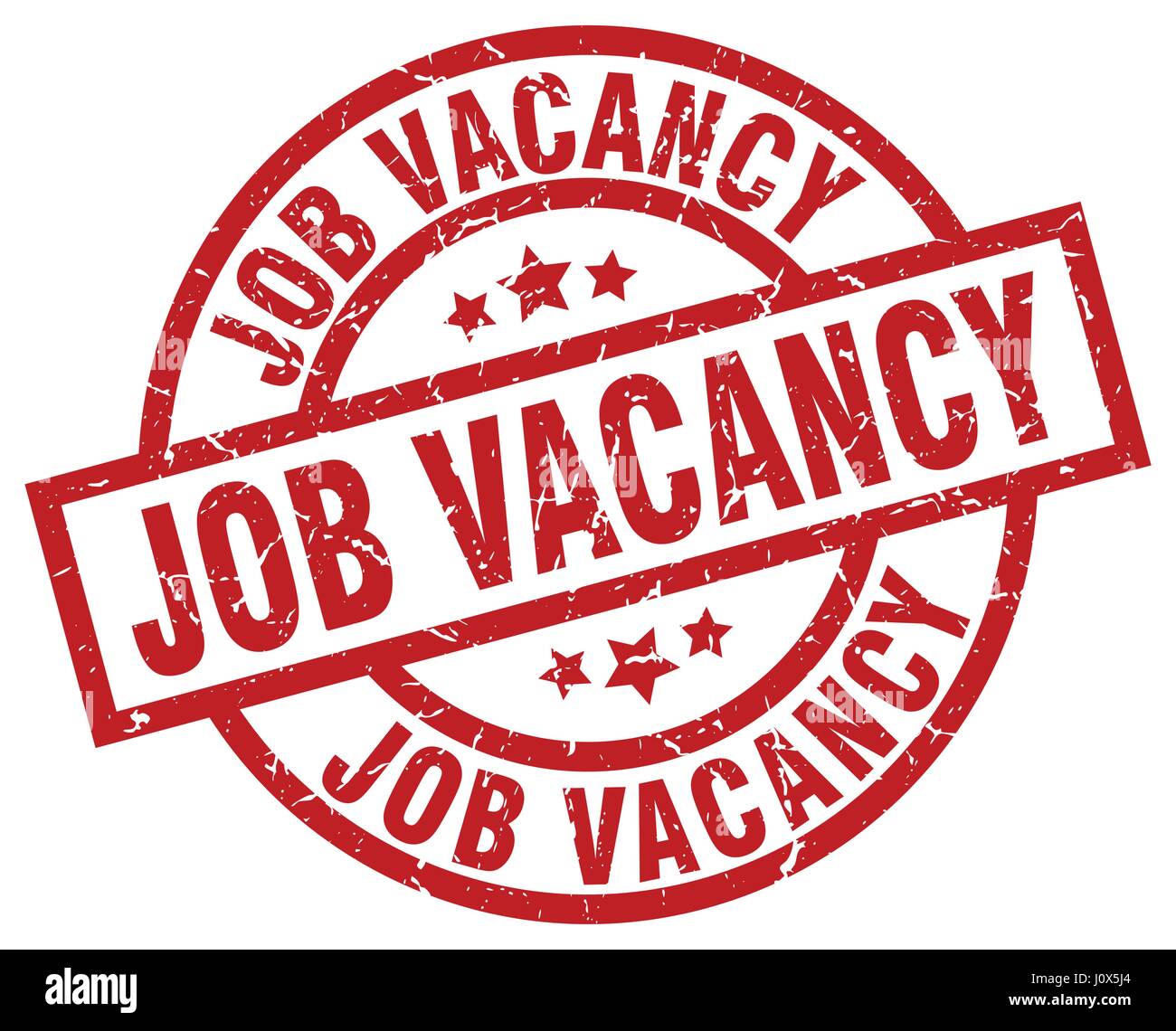 job vacancy round red grunge stamp Stock Vector Image & Art - Alamy