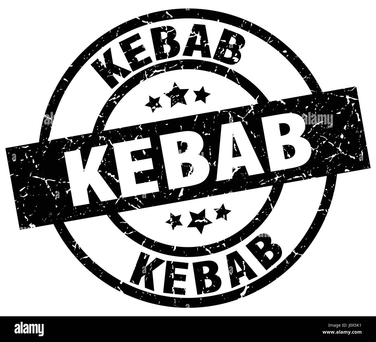 kebab round grunge black stamp Stock Vector Image & Art - Alamy