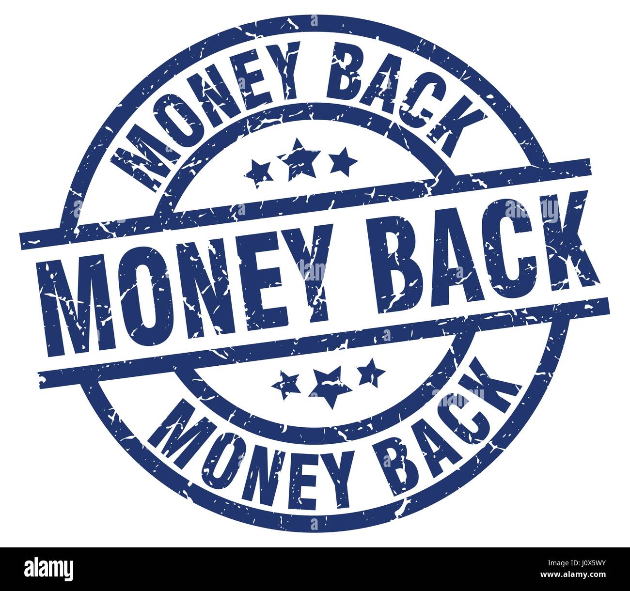 money back blue round grunge stamp Stock Vector Image & Art - Alamy