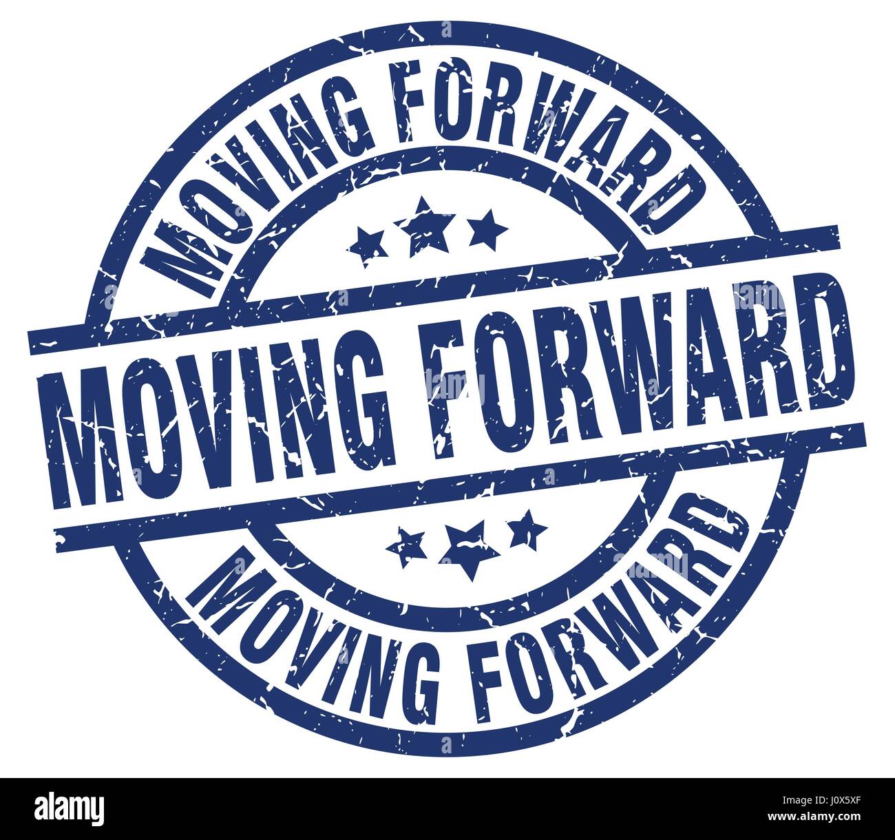 moving forward blue round grunge stamp Stock Vector Image & Art - Alamy