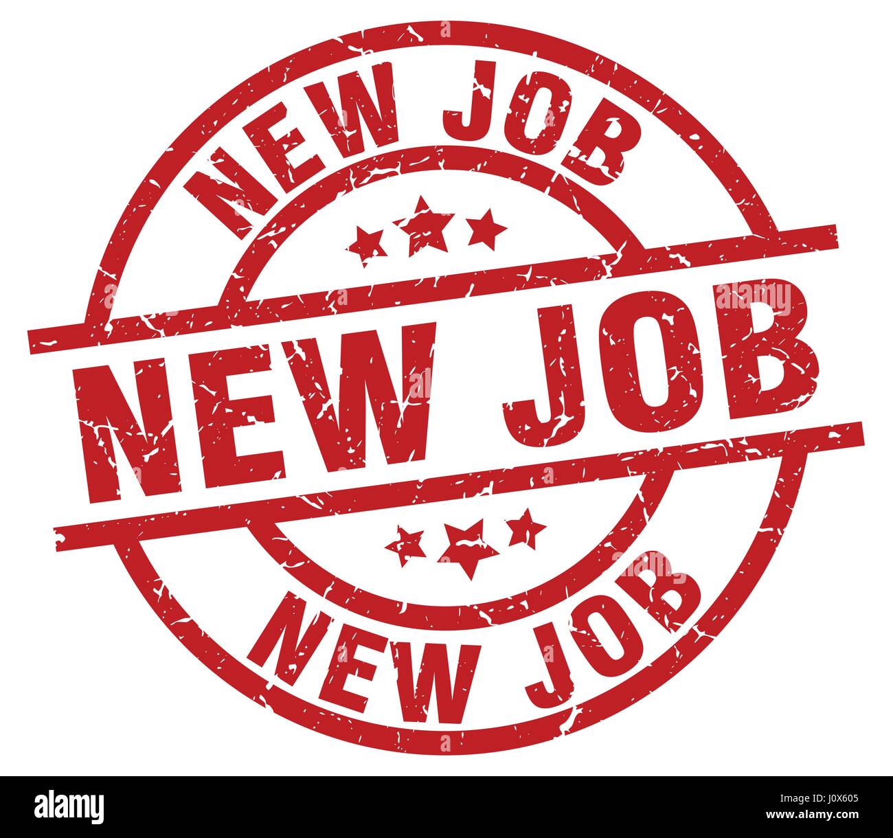 new job round red grunge stamp Stock Vector Image & Art - Alamy
