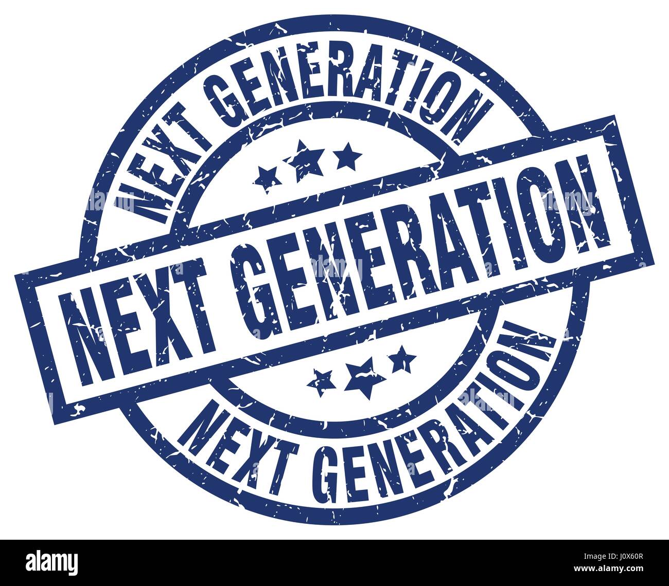 next generation blue round grunge stamp Stock Vector Image & Art - Alamy