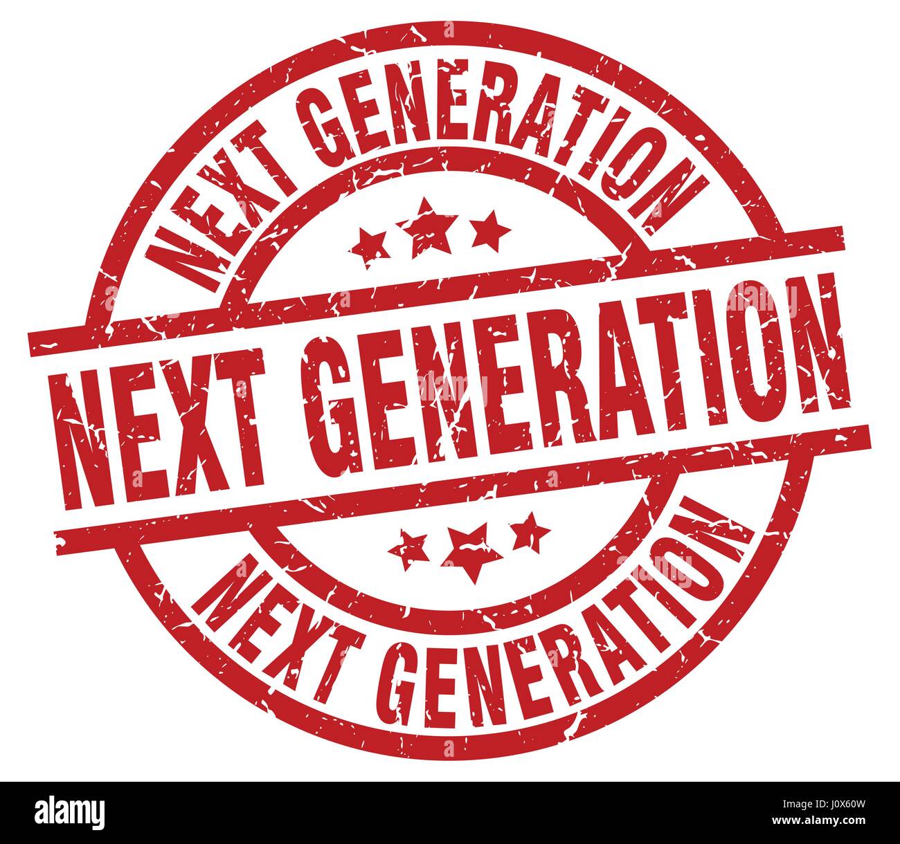 next generation round red grunge stamp Stock Vector Image & Art - Alamy