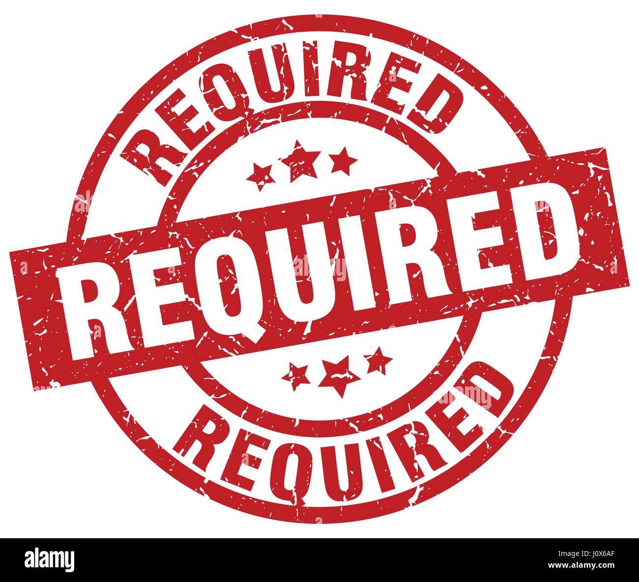 Required round red grunge Stock Vector Images - Alamy