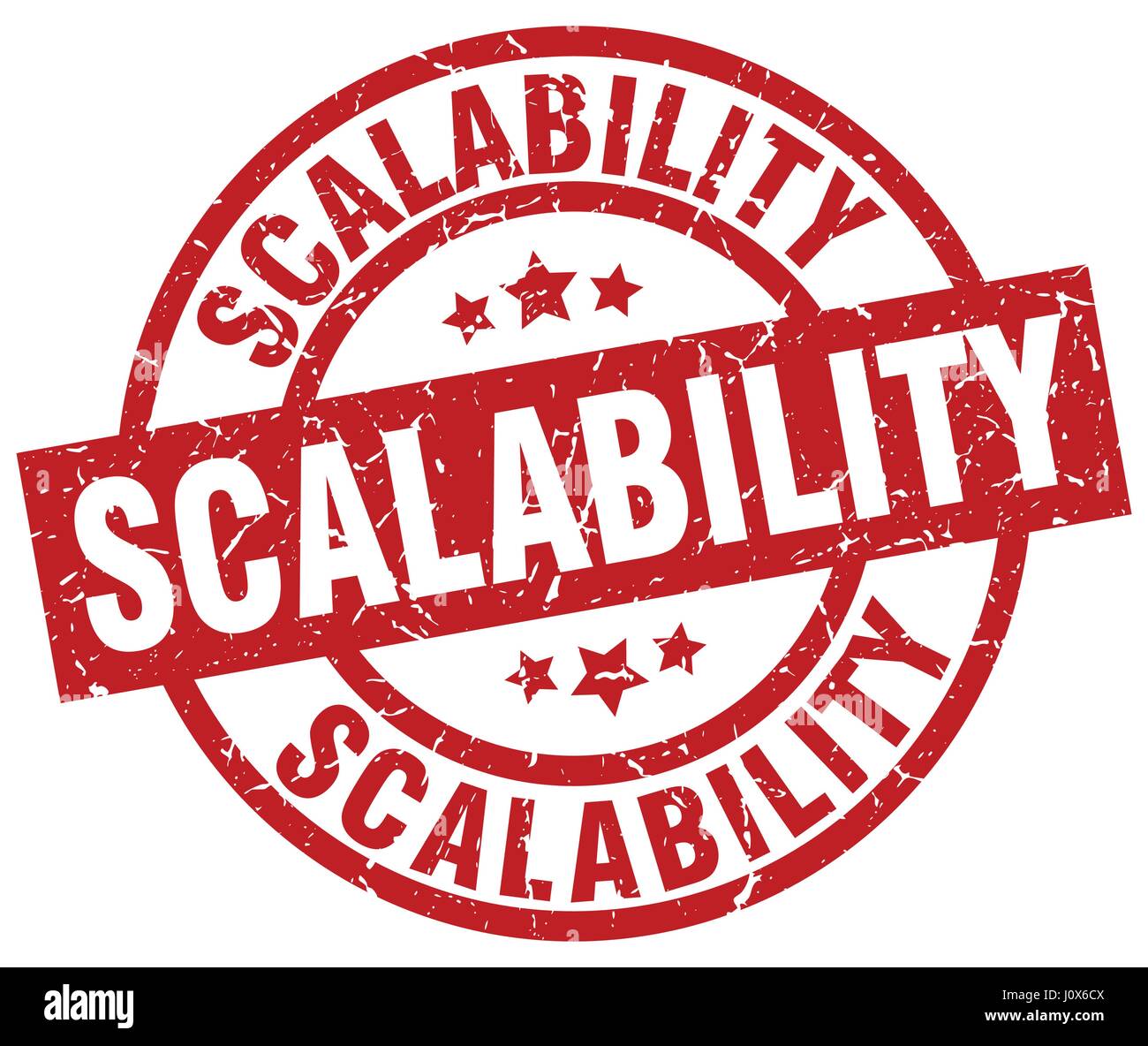 scalability round red grunge stamp Stock Vector Image & Art - Alamy
