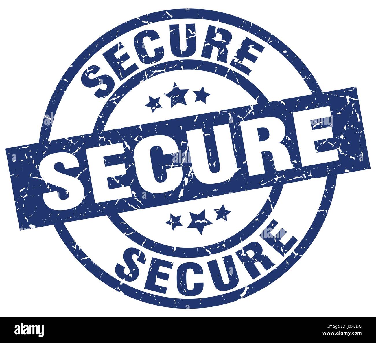 secure blue round grunge stamp Stock Vector Image & Art - Alamy