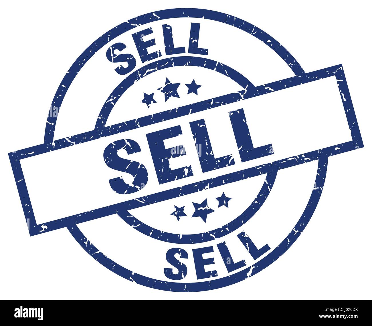 sell blue round grunge stamp Stock Vector Image & Art - Alamy