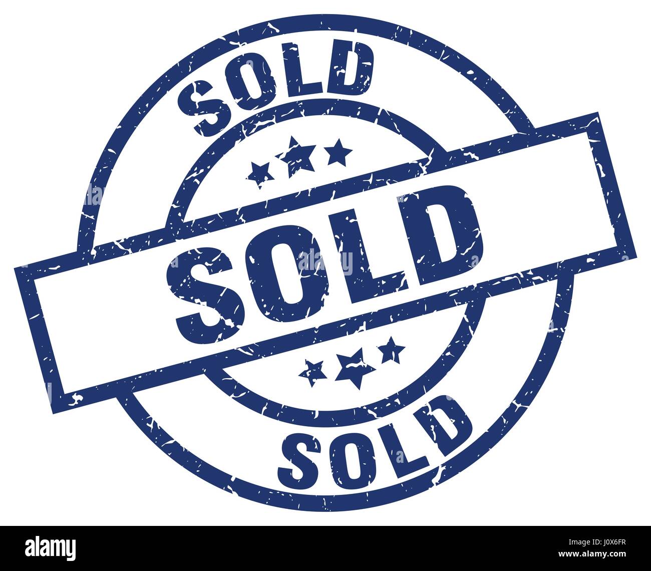 sold blue round grunge stamp Stock Vector Image & Art - Alamy