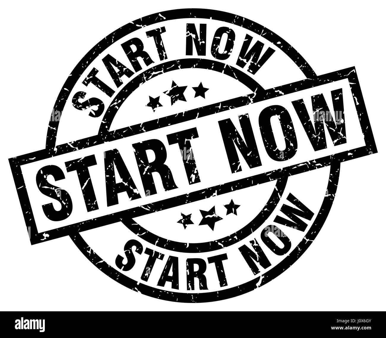 start now round grunge black stamp Stock Vector Image & Art - Alamy