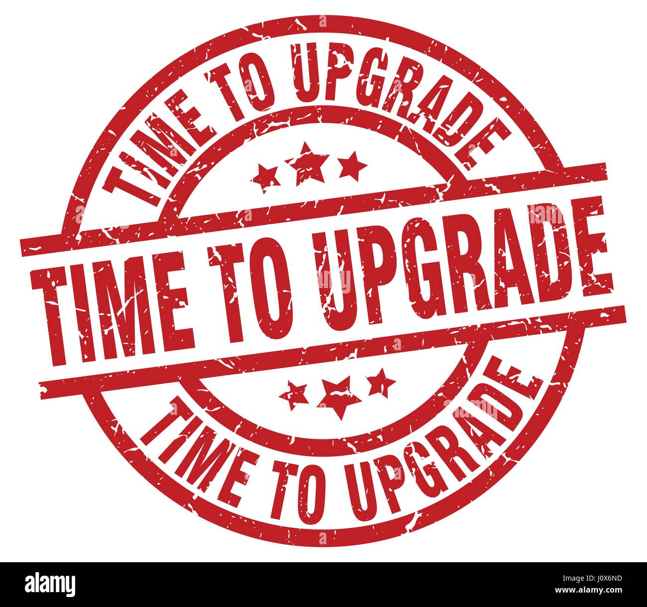 time to upgrade round red grunge stamp Stock Vector Image & Art - Alamy