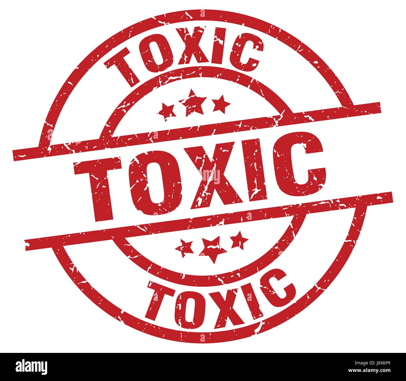 toxic round red grunge stamp Stock Vector Image & Art - Alamy