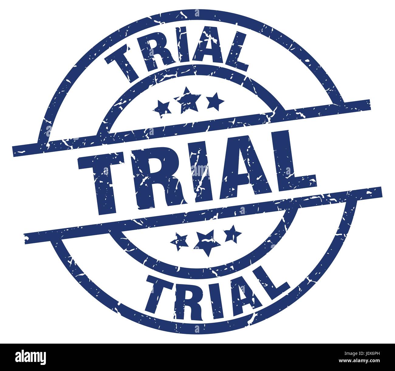 trial blue round grunge stamp Stock Vector Image & Art - Alamy