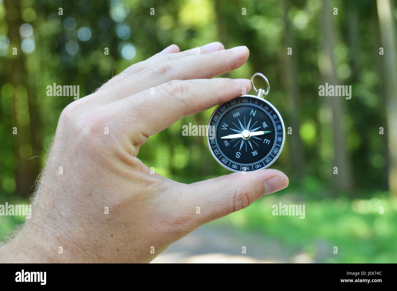 Compass in the hand Stock Photo - Alamy