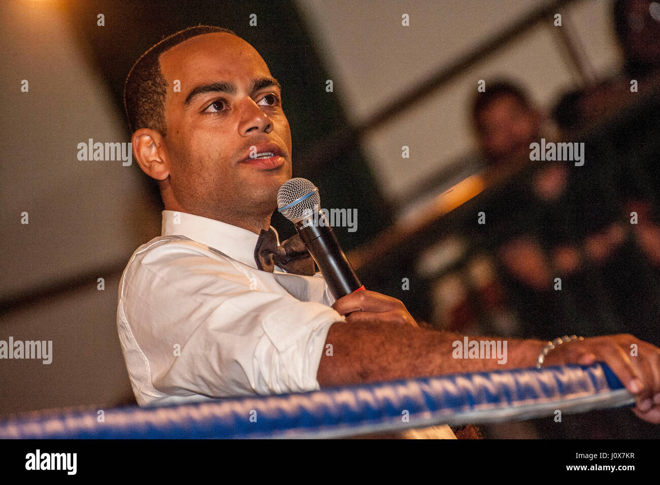 Doc Brown, MC and comedian at Bookslam literary night at York Hall ...