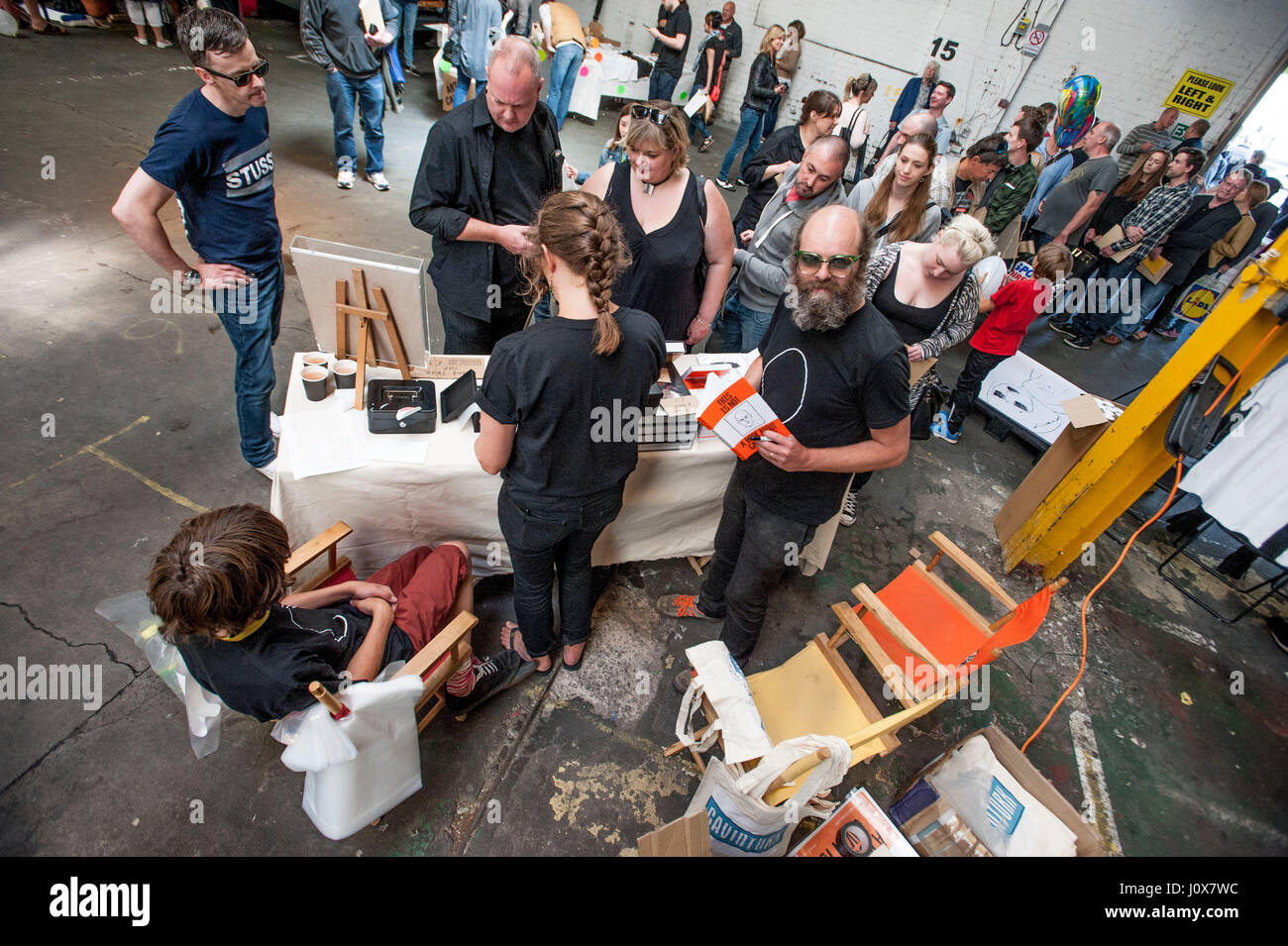 Gavin Turk. Artist & writer canvas covered Vauxhall and his art work ...