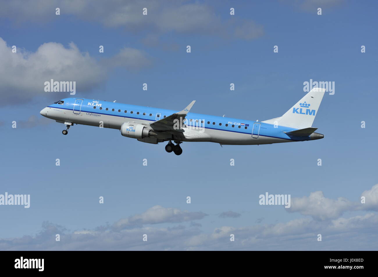 KLM Fokker 100 taking off from bristol airport Stock Photo - Alamy
