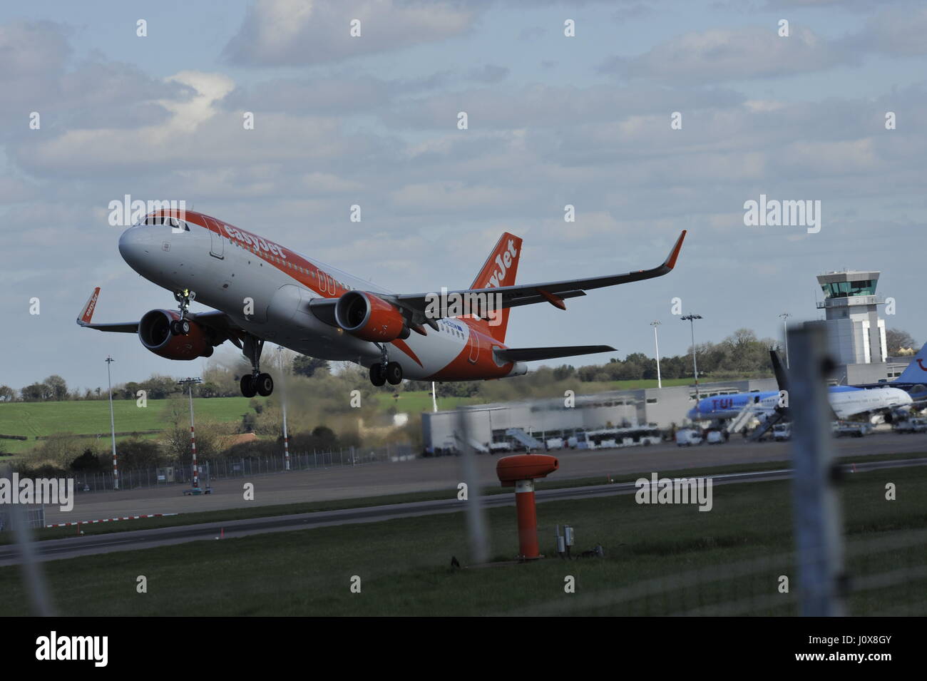 easyjet low cost aircraft taking off at bristol airport Stock Photo - Alamy