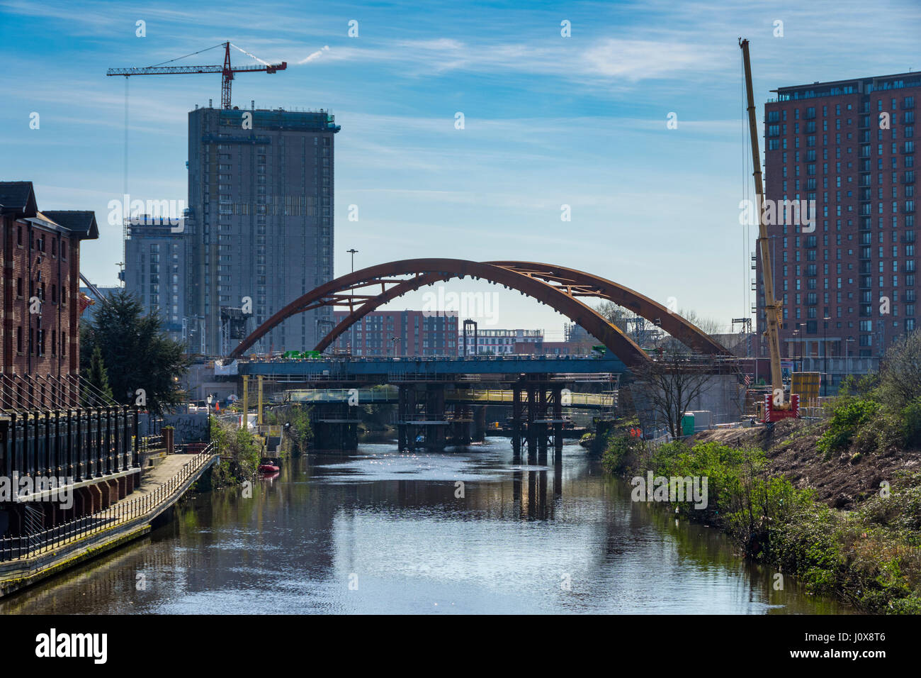 Manchester rail bridge hi-res stock photography and images - Alamy