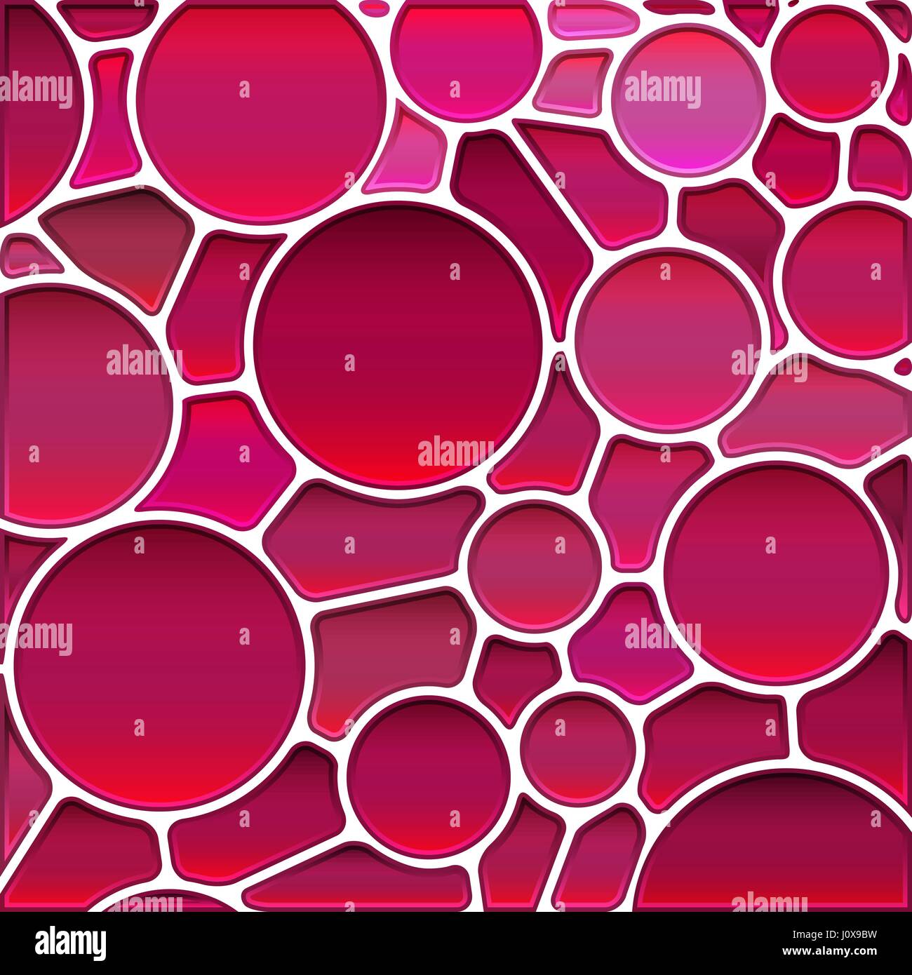 abstract vector stained-glass mosaic background - magenta circles Stock ...