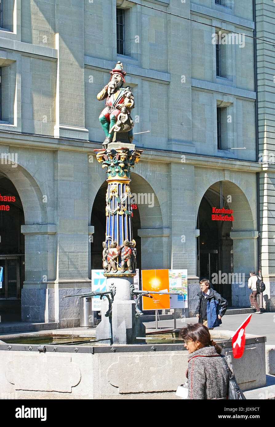 BERN, SWITZERLAND - MARCH 3, 2011: The famous Kindlifresserbrunnen ...