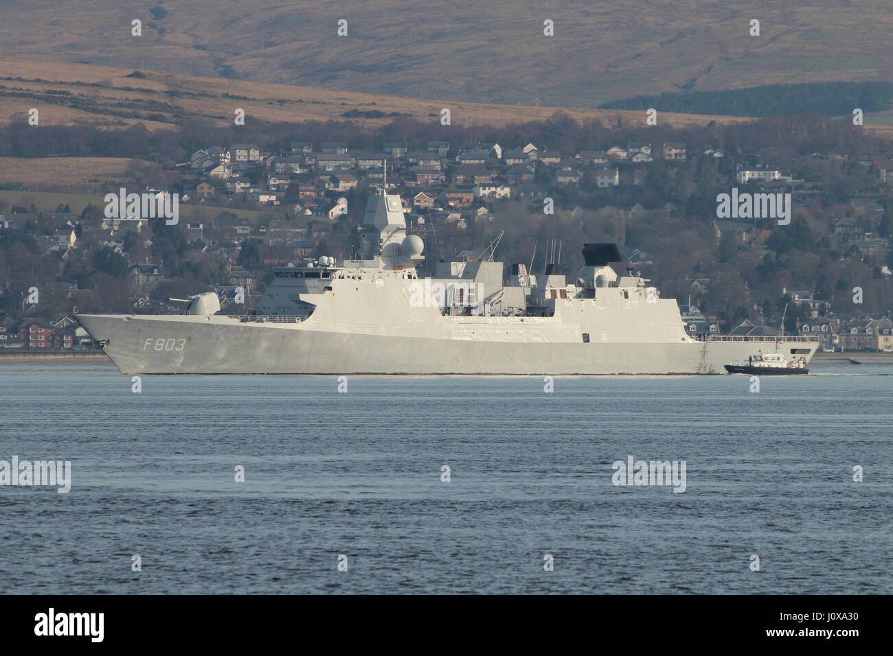 HNLMS Tromp (F803), a De Zeven Provincien-class frigate of the Royal ...