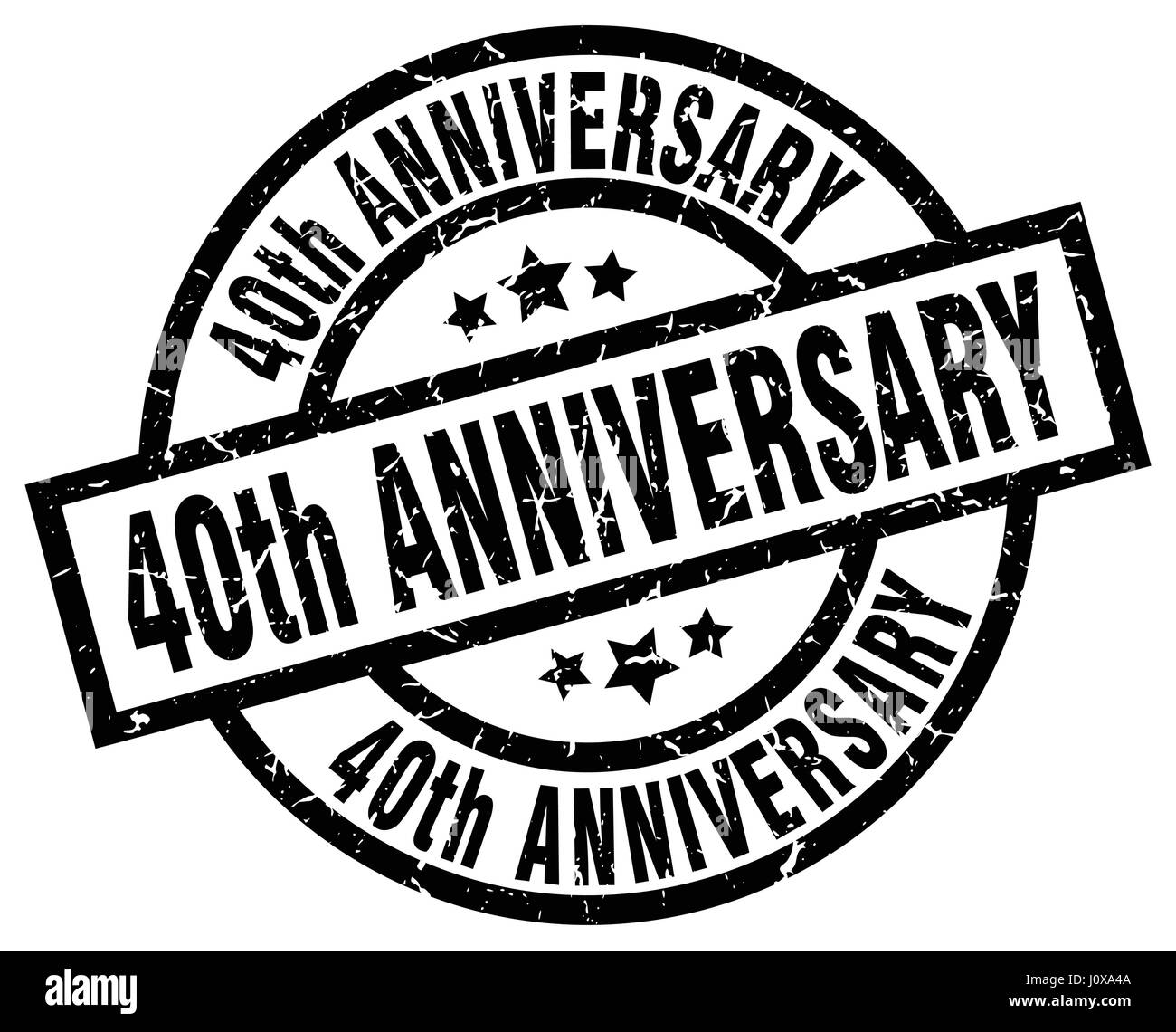 40th anniversary round grunge black stamp Stock Vector Image & Art - Alamy