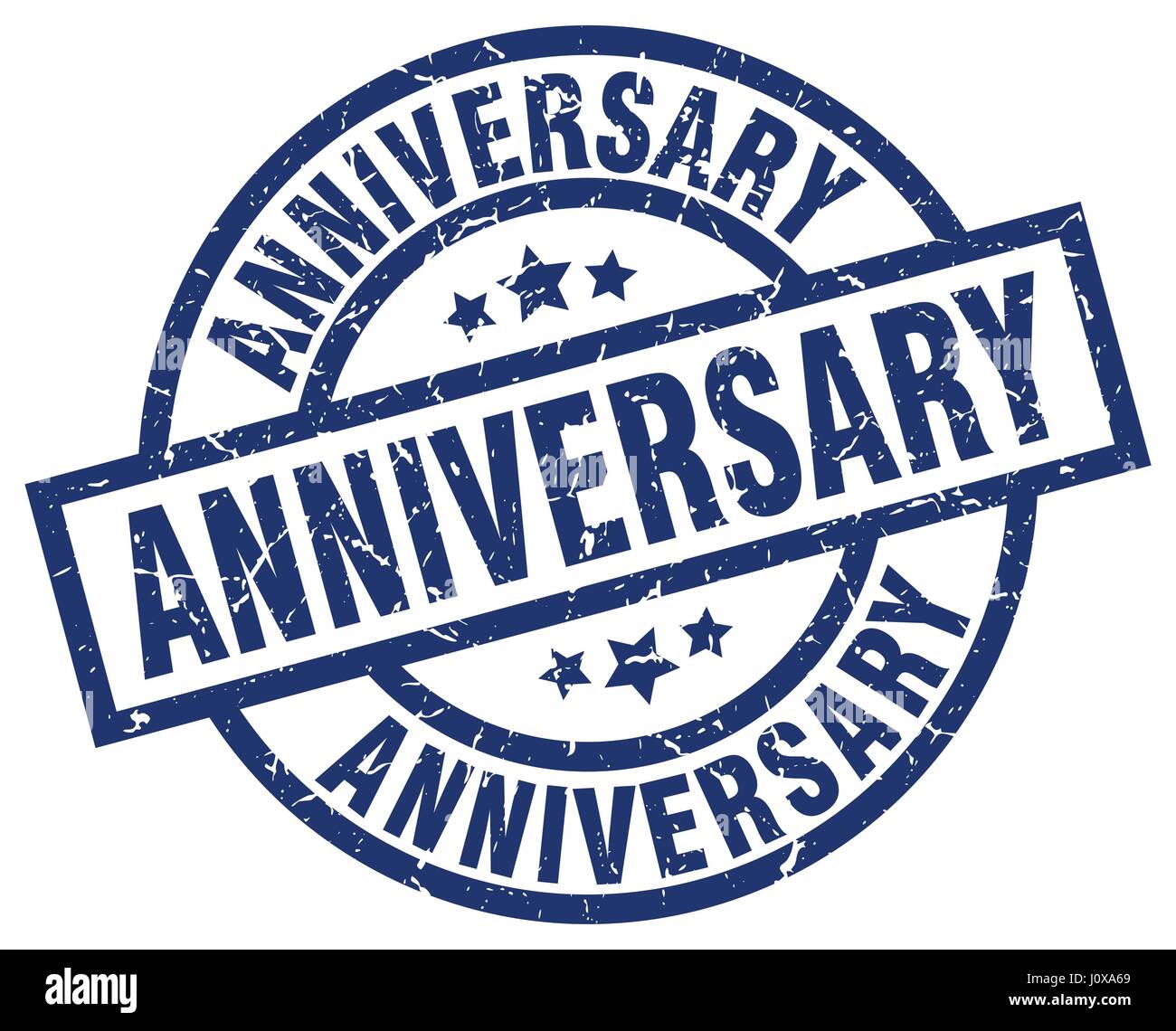anniversary blue round grunge stamp Stock Vector Image & Art - Alamy