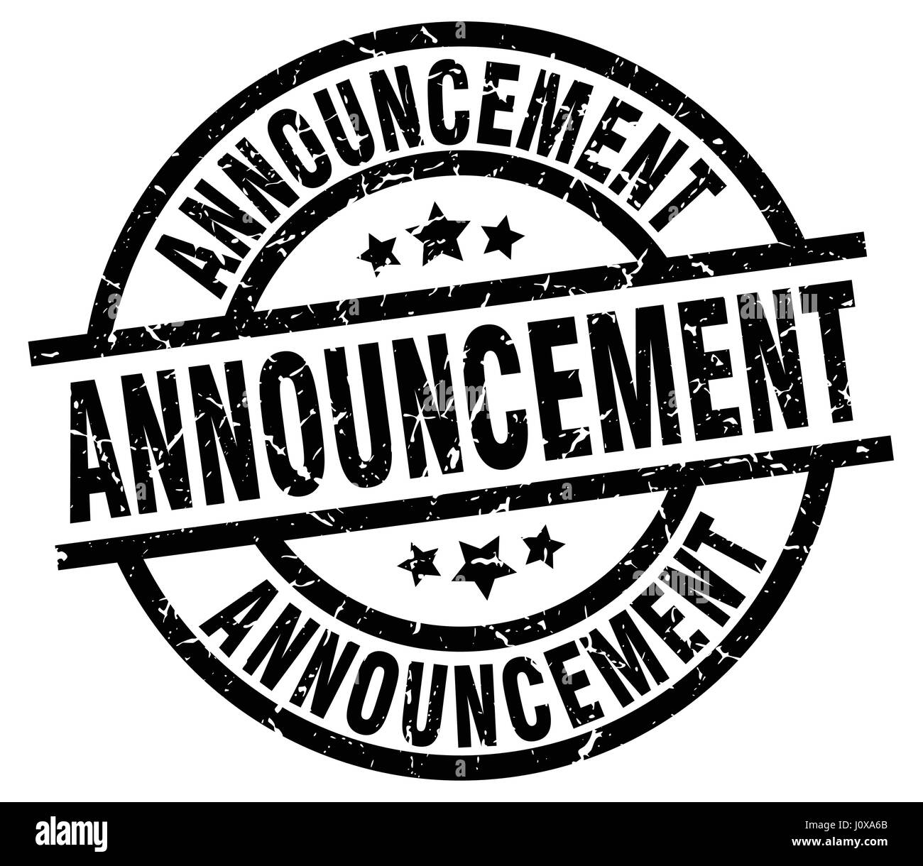 announcement round grunge black stamp Stock Vector Image & Art - Alamy