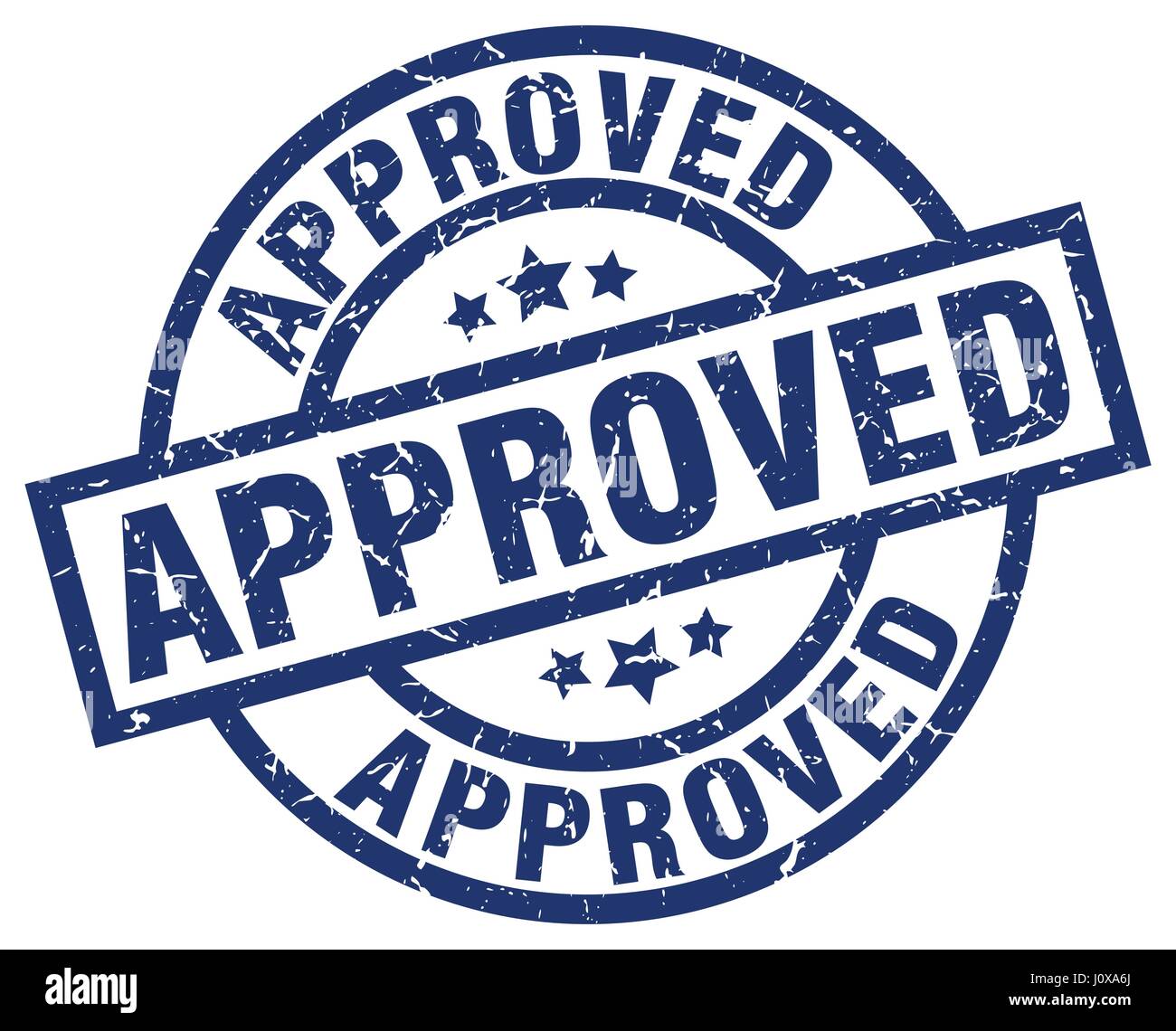 approved blue round grunge stamp Stock Vector Image & Art - Alamy