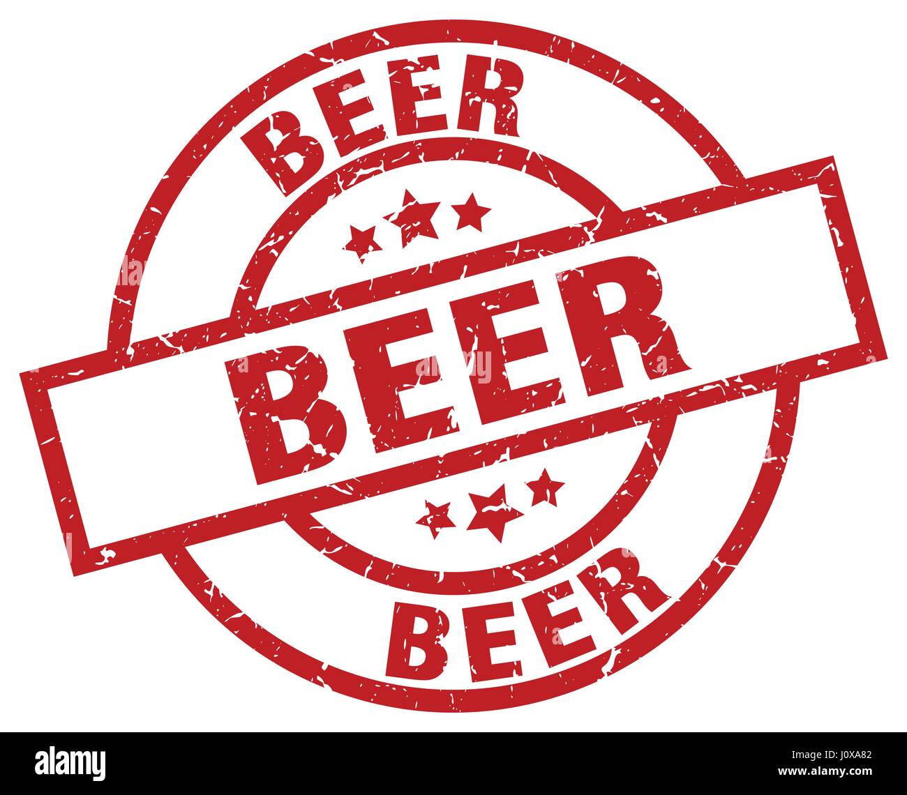 beer round red grunge stamp Stock Vector Image & Art - Alamy