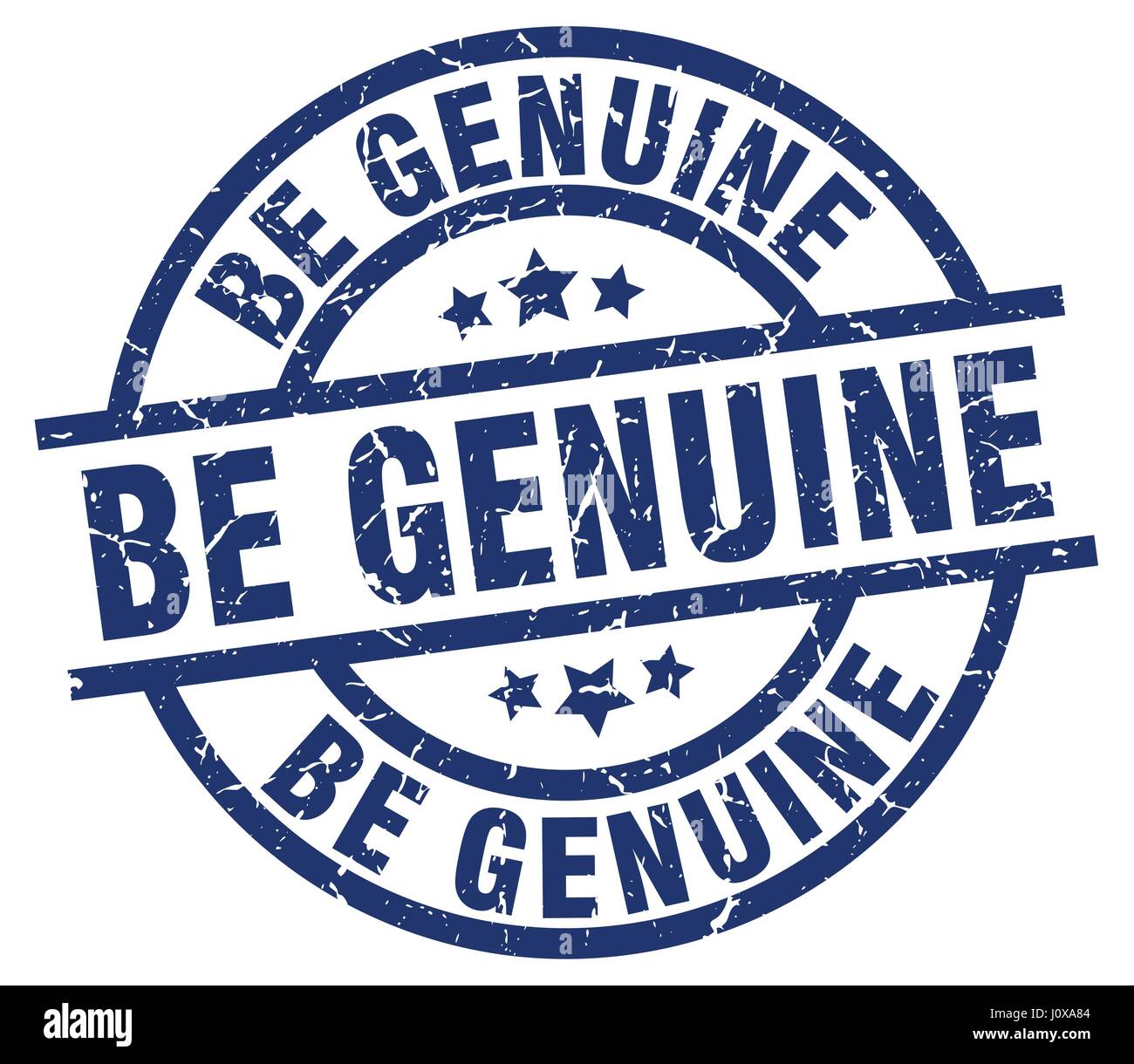 be genuine blue round grunge stamp Stock Vector Image & Art - Alamy