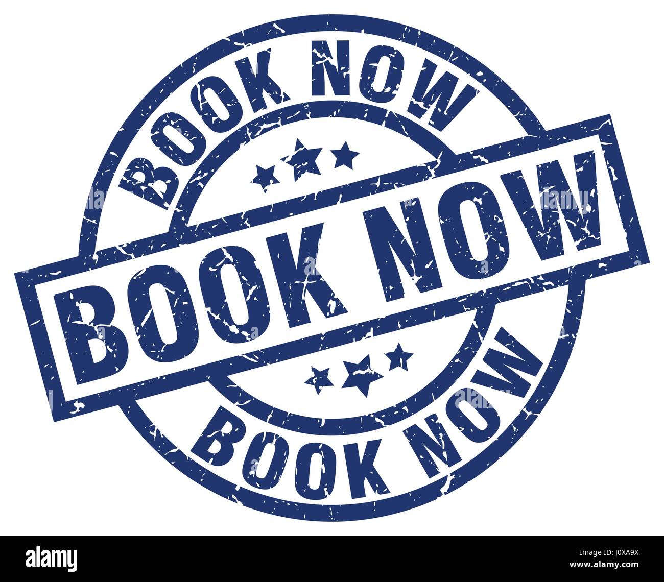 book now blue round grunge stamp Stock Vector Image & Art - Alamy
