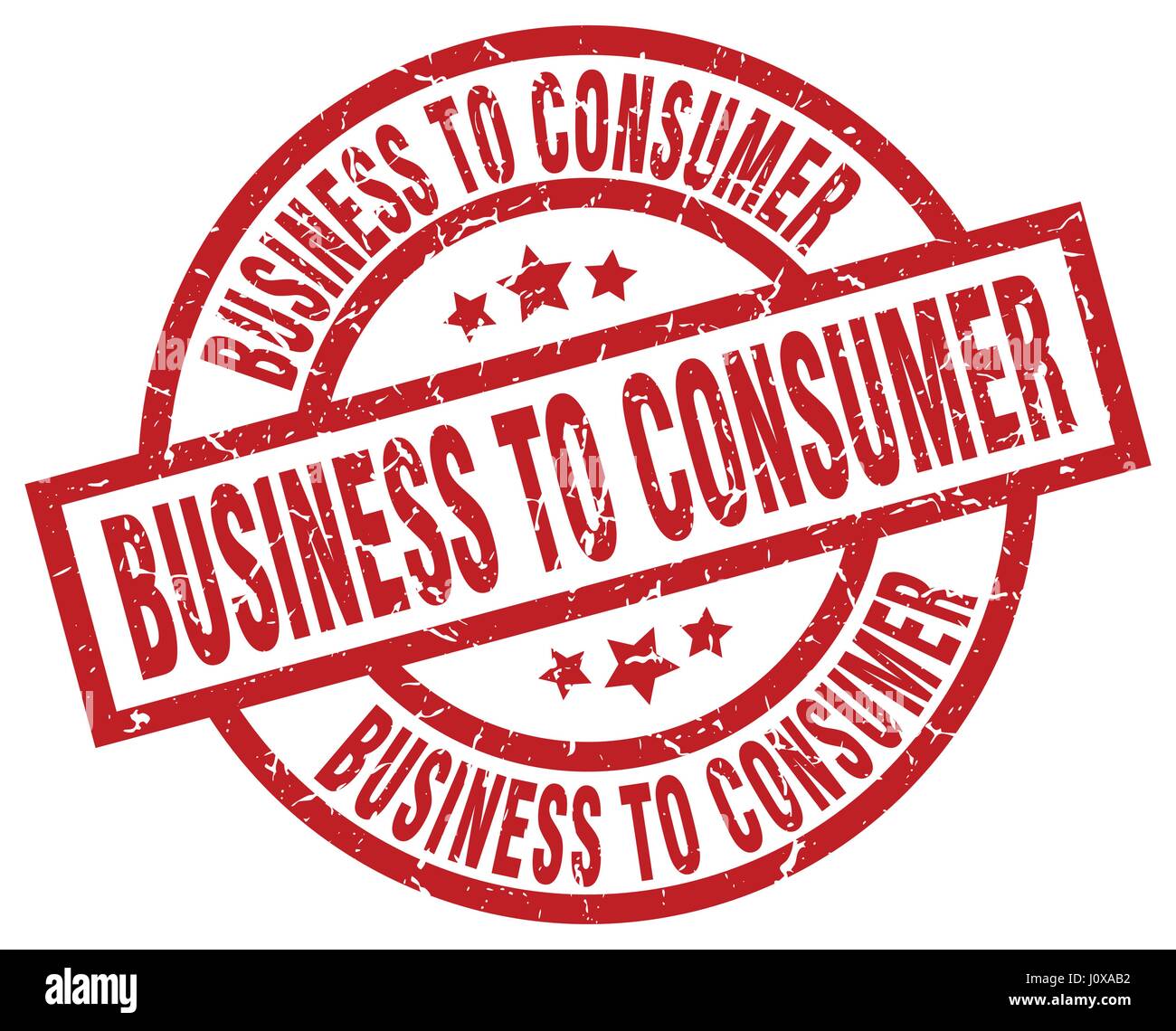 business to consumer round red grunge stamp Stock Vector Image & Art ...