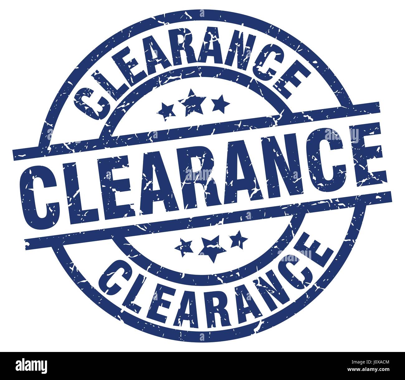 clearance blue round grunge stamp Stock Vector Image & Art - Alamy