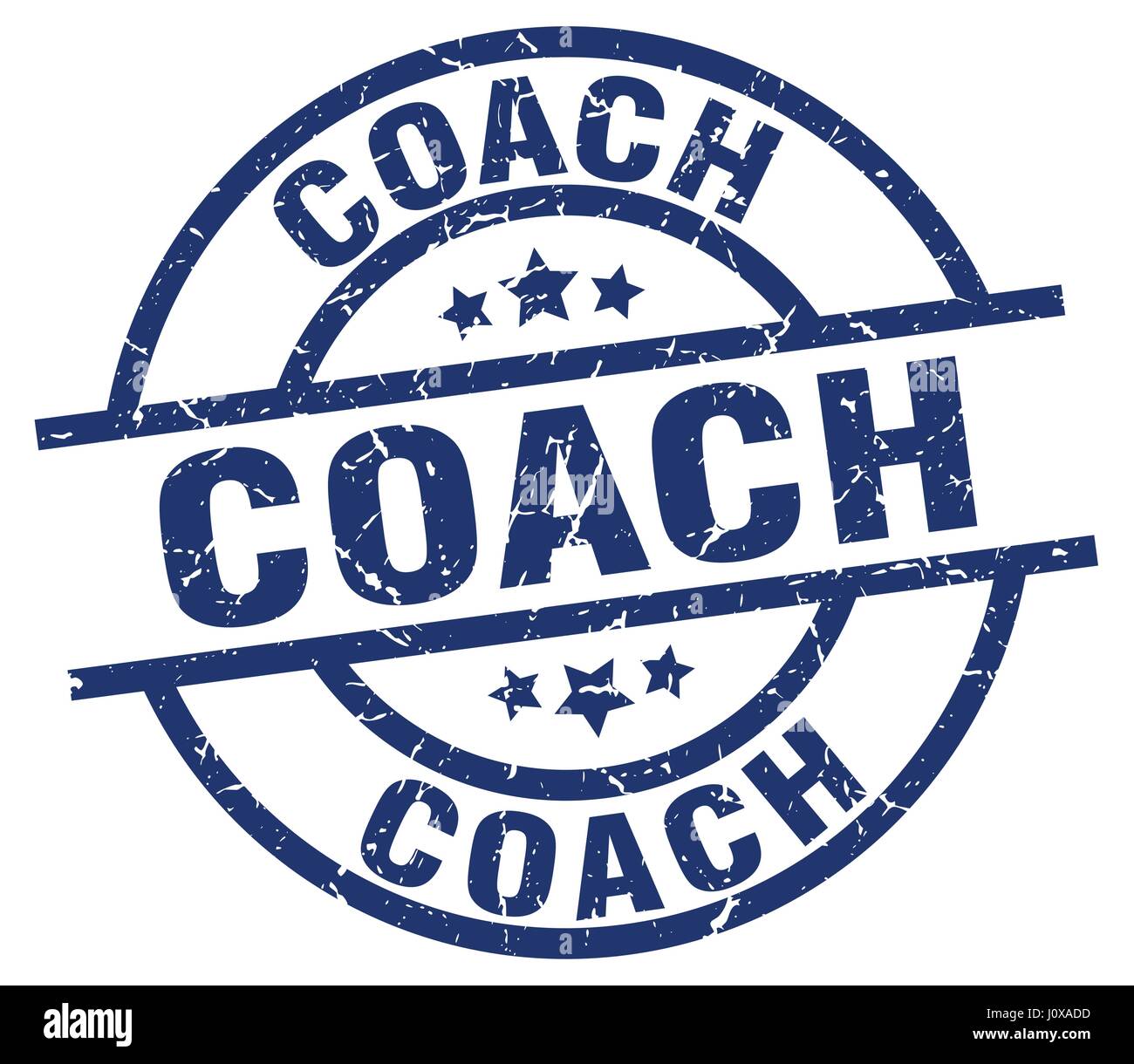 coach blue round grunge stamp Stock Vector Image & Art - Alamy