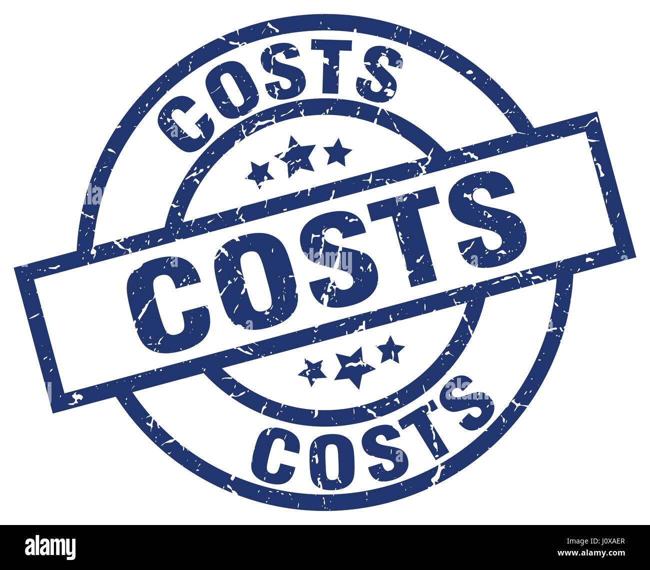 costs blue round grunge stamp Stock Vector Image & Art - Alamy