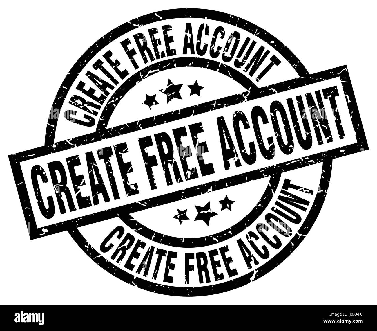 create free account round grunge black stamp Stock Vector Image & Art ...