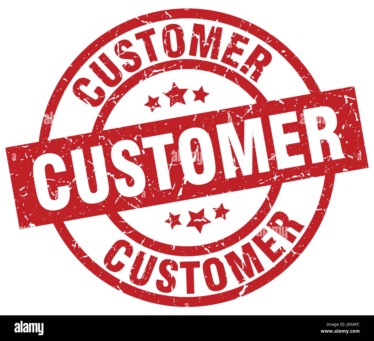customer round red grunge stamp Stock Vector Image & Art - Alamy