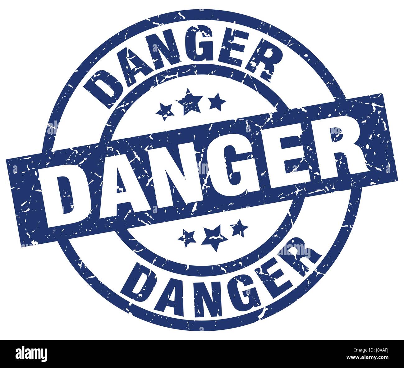 danger blue round grunge stamp Stock Vector Image & Art - Alamy
