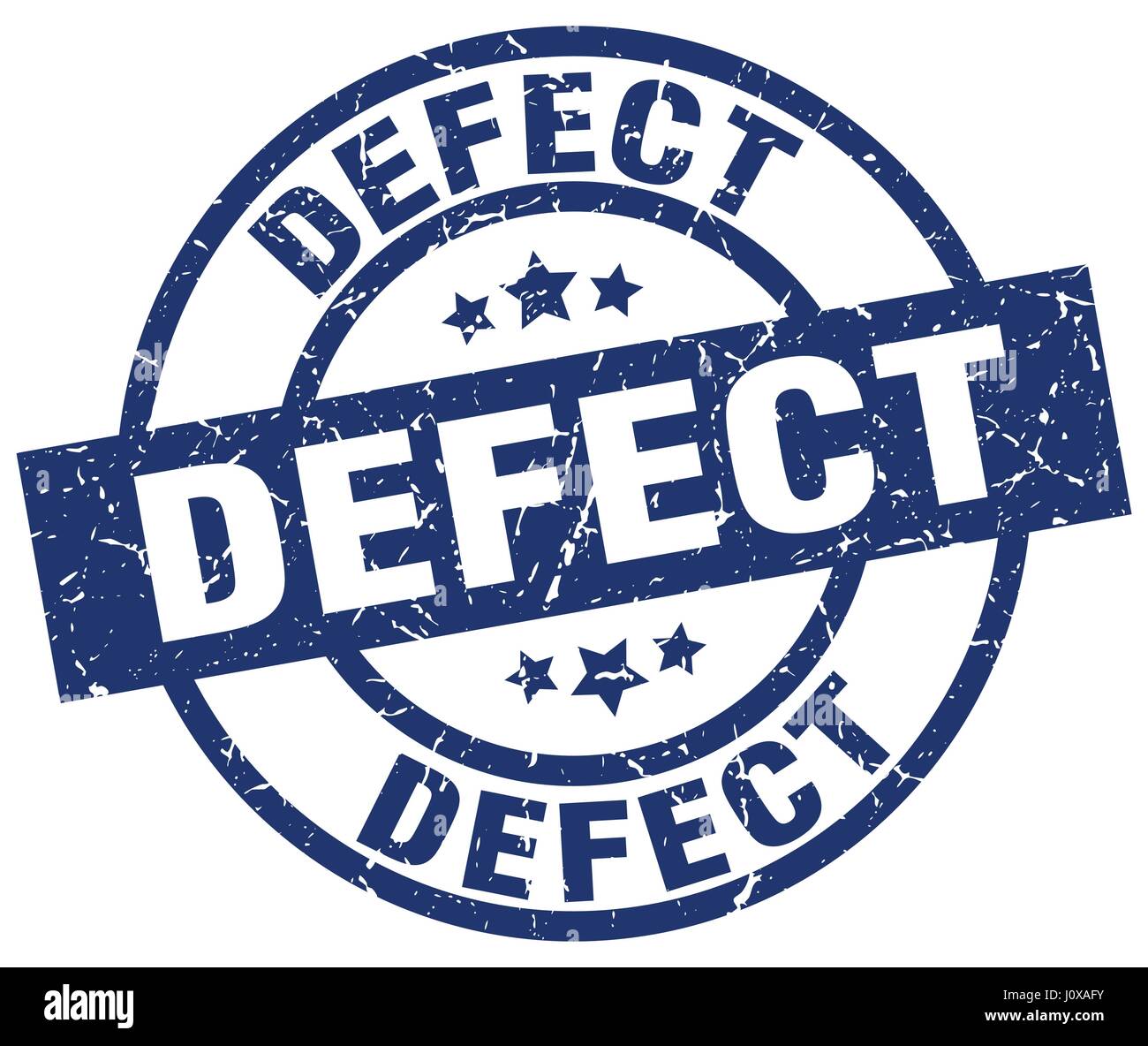 defect blue round grunge stamp Stock Vector Image & Art - Alamy