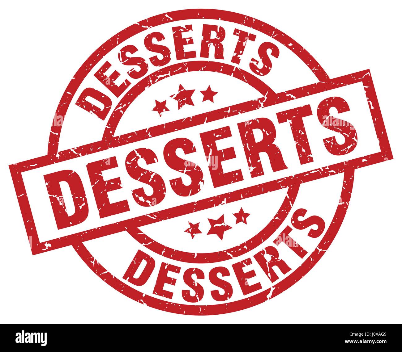 desserts round red grunge stamp Stock Vector Image & Art - Alamy