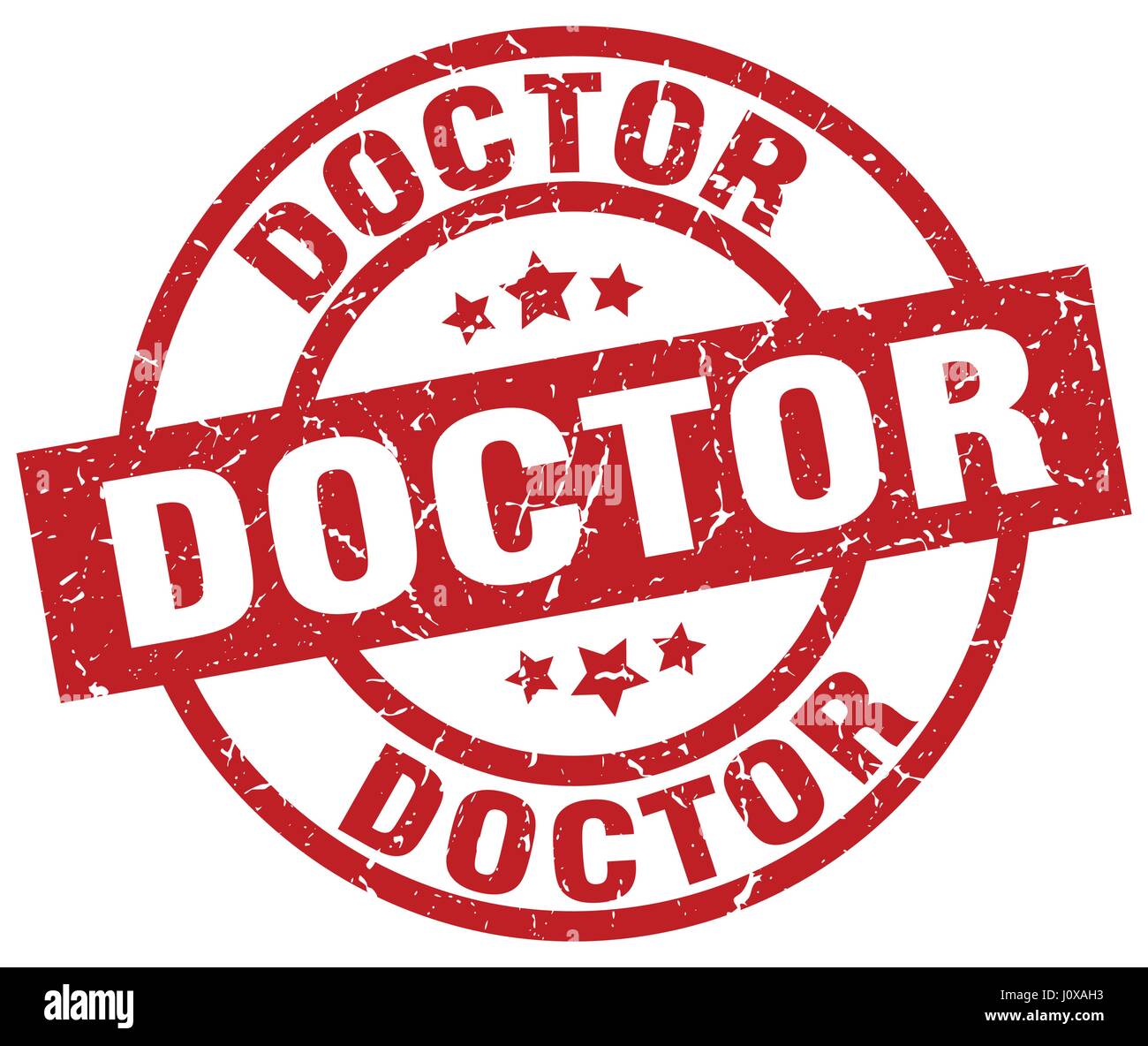 doctor round red grunge stamp Stock Vector Image & Art - Alamy