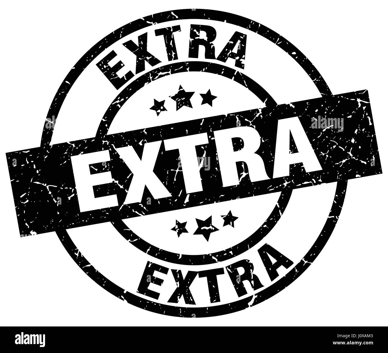 Extra sign black round hi-res stock photography and images - Alamy